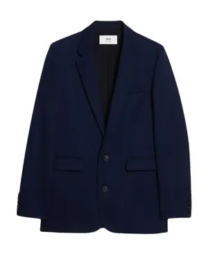 Ami Single-breasted Wool Blazer - Blue