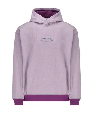 Stone Island Logo Print Drawstring Hoodie