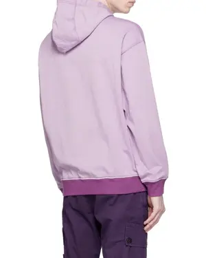 Stone Island Logo Print Drawstring Hoodie
