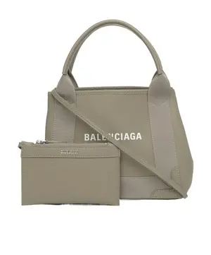 Balenciaga Logo Stitching Shoulder Bag With Pouch
