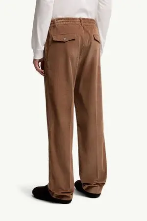 Moncler Corduroy Straight-leg Trousers - Brown