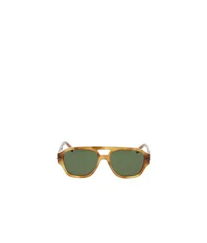 Fendi Square Frame Sunglasses With Logo Embellishment - Green