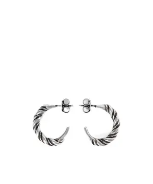 ANN DEMEULEMEESTER Babs Twisted Hoop Earrings - Gray