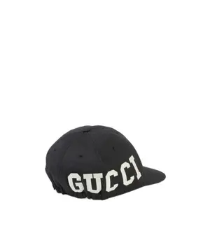 Gucci Baseball Cap With Logo Detail - Black