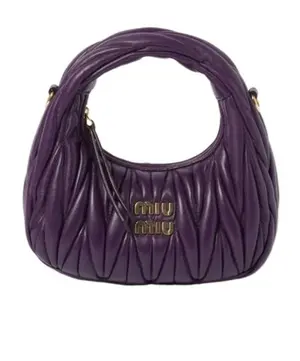 Miu Miu Wander Matelassé Nappa Leather Hobo Mini Bag