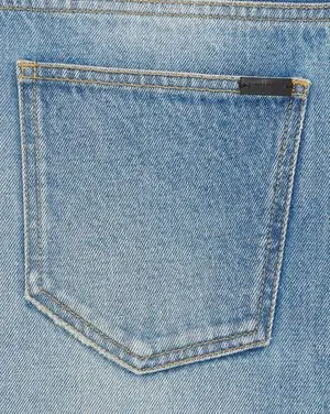 Saint Laurent Logo Patch Mid-rise Jeans