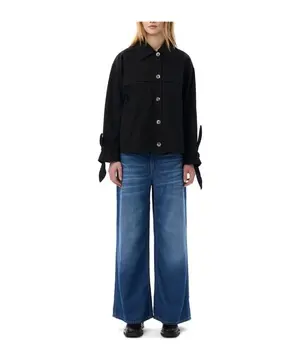 GANNI Herringbone Buttoned Jacket