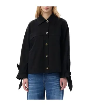 GANNI Herringbone Buttoned Jacket