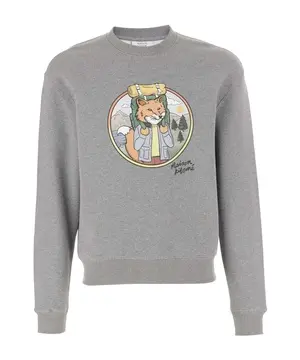 Maison Kitsuné Fox Printed Crewneck Sweatshirt