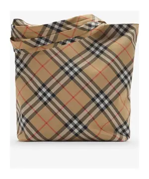 Burberry Checked Zipped Tote Bag
