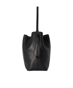 THE ROW Belvedere Drawstring Bucket Bag - Black