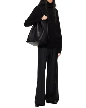 THE ROW Belvedere Drawstring Bucket Bag - Black