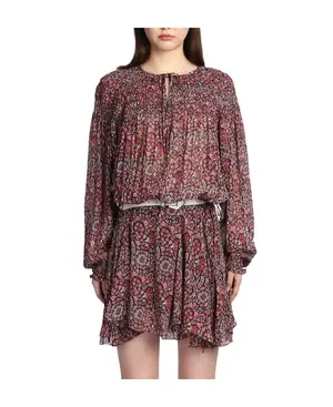 Isabel Marant Étoile Floral Print Long-sleeve Dress