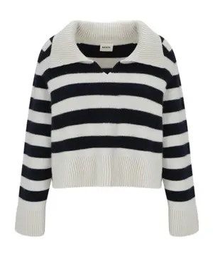 KHAITE Khaite Franklin Striped Knitted Jumper
