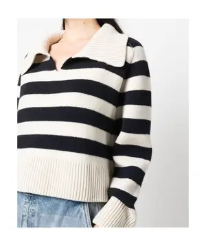 Khaite Franklin Striped Knitted Jumper