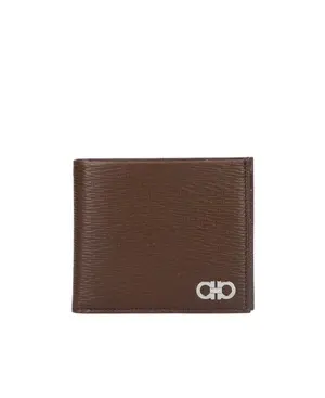 FERRAGAMO Logo Wallet - Brown