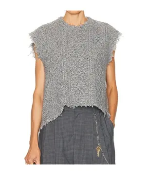 R13 Boyfriend Cable Knit Vest