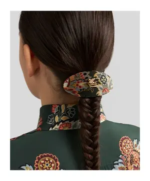 Etro Paisley Print Silk Twill Barrette