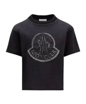 Moncler Logo Embroidered Crewneck T-shirt
