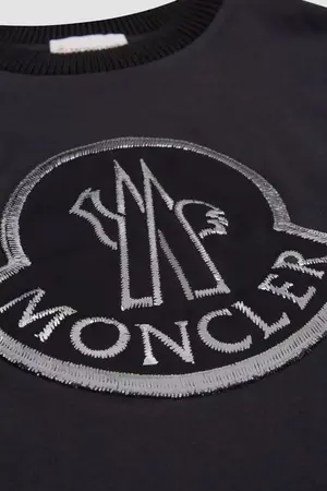 Moncler Logo Embroidered Crewneck T-shirt