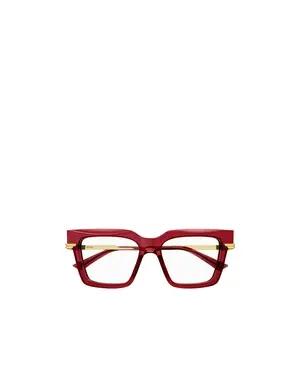 Bottega Veneta Square Frame Eyeglasses - Red