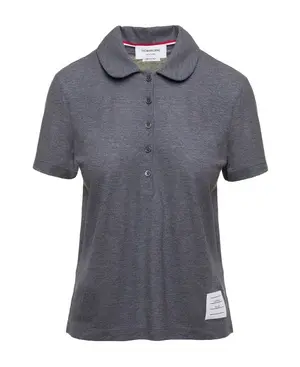 Thom Browne Cotton Logo Tag Polo Shirt