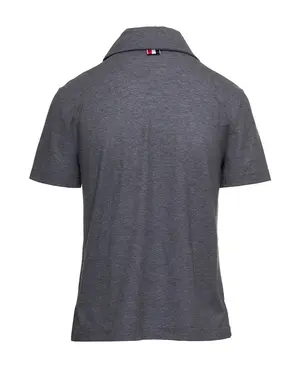 Thom Browne Cotton Logo Tag Polo Shirt