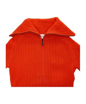 Sportmax Ribbed Zip-up Sweater With Cuffed Sleeves