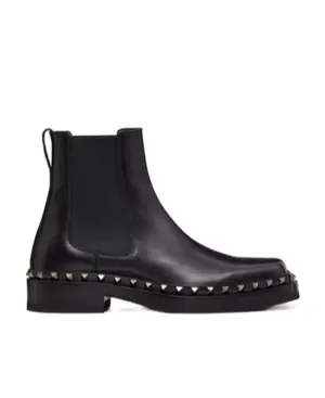 Valentino Garavani Square Toe Boots For Men