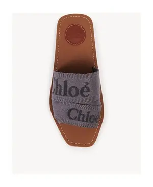 Chloé Logo Open Toe Sliders