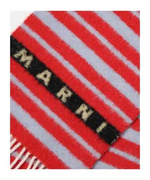 Marni Striped Fringed Scarf