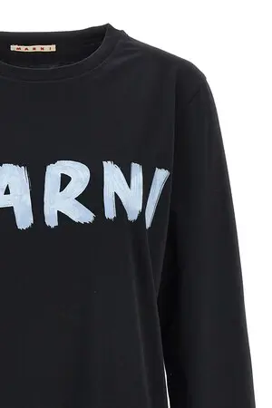 Marni Logo Print Long Sleeve T-shirt