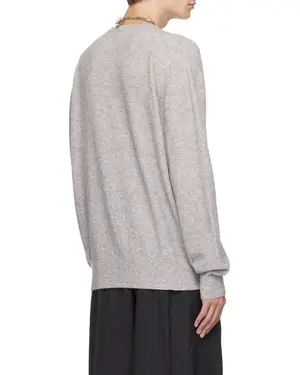 Acne Studios Mélange Jumper With Embroidered Logo