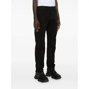 C.P. COMPANY Stretch Sateen Ergonomic Lens Cargo Pants - Black