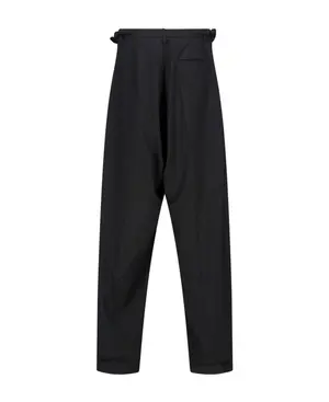 Balenciaga Loop Belted Wide-leg Trousers