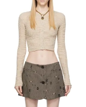 Acne Studios Ribbed Cropped Cardigan