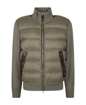 TOM FORD Padded Wool Zip-up Jacket - Green