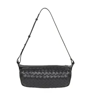 Bottega Veneta Intrecciato Crossbody Bag - Black