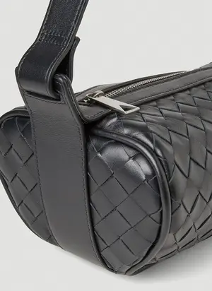 Bottega Veneta Intrecciato Crossbody Bag - Black