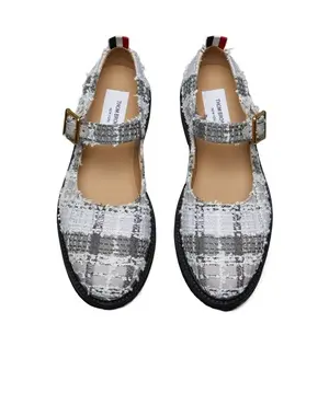 Thom Browne Tartan Check Ballerina Flats