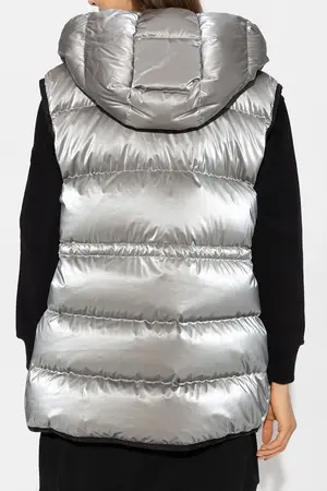 Moncler Hera Hooded Quilted Down Vest With Belt Detail
