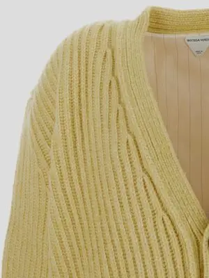 Bottega Veneta V-neck Knit Cardigan With Rib Details