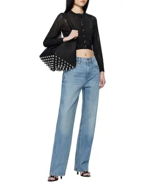 Alexander Wang Cropped Cardigan With Logo Buttons