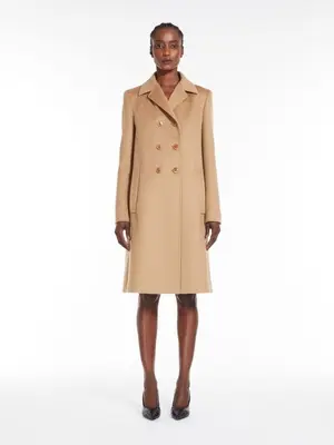 Max Mara Double-breasted Wool Coat - Nude