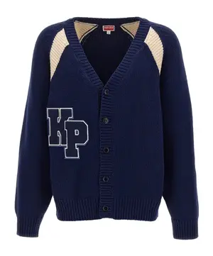 Kenzo Logo Patch V-neck Cardigan