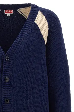 Kenzo Logo Patch V-neck Cardigan