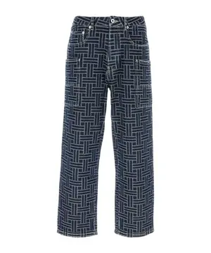 Kenzo Patterned Straight Leg Jeans