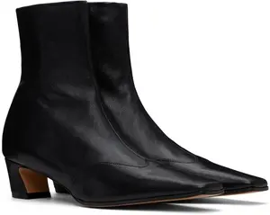 Khaite Nevada Almond Toe Ankle Boots