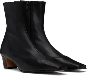 Khaite Nevada Almond Toe Ankle Boots