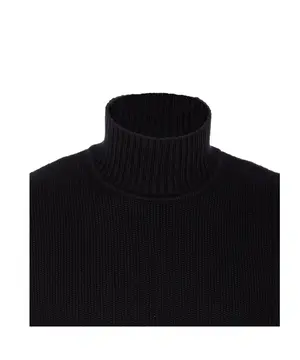 Stone Island High-neck Ribbed Sweater - Black
